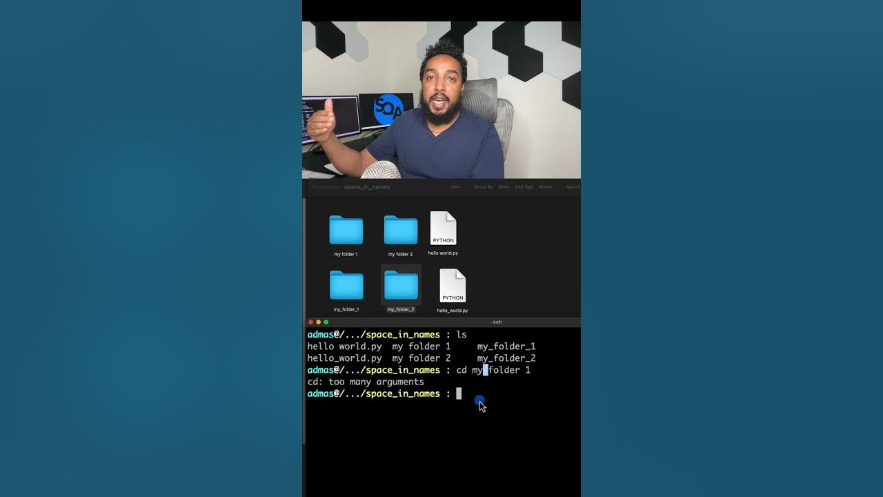 How to Handle Spaces in File and Folder Names in the Command Line - YouTube