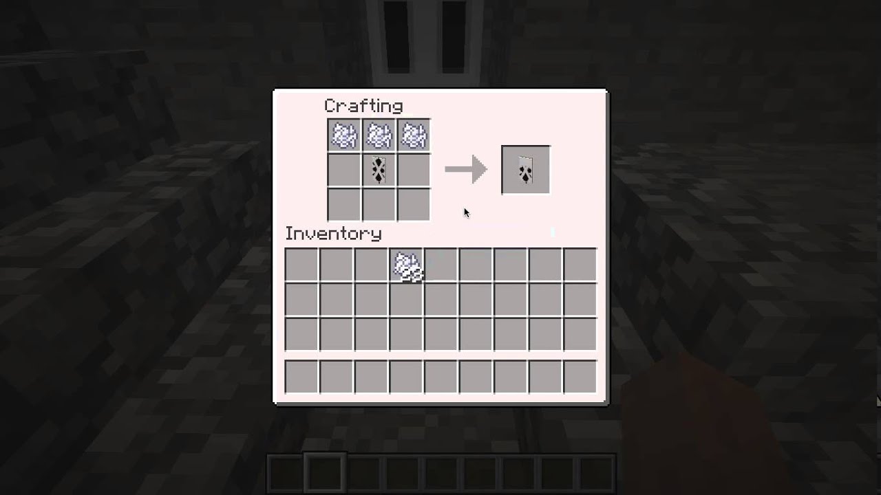 minecraft how to make a ghast banner - YouTube