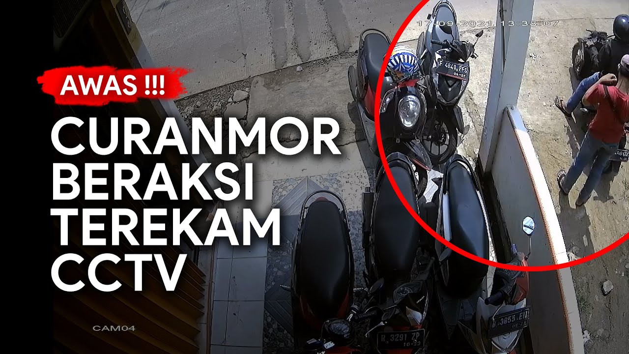 Awas! Curanmor Beraksi Maling Motor | Rekaman CCTV Terbaru - YouTube