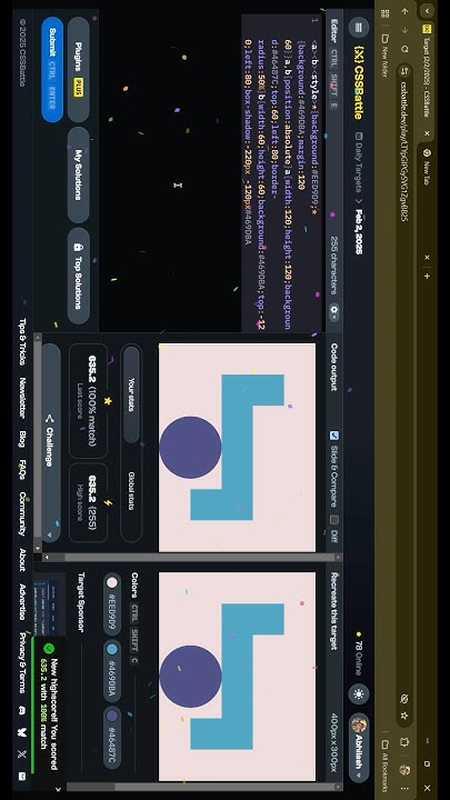 CSSBattle {Daily Target Solution (02/01/2025)}👍🏻#cssbattle #css #code #cssgame #tutorial #battle ...