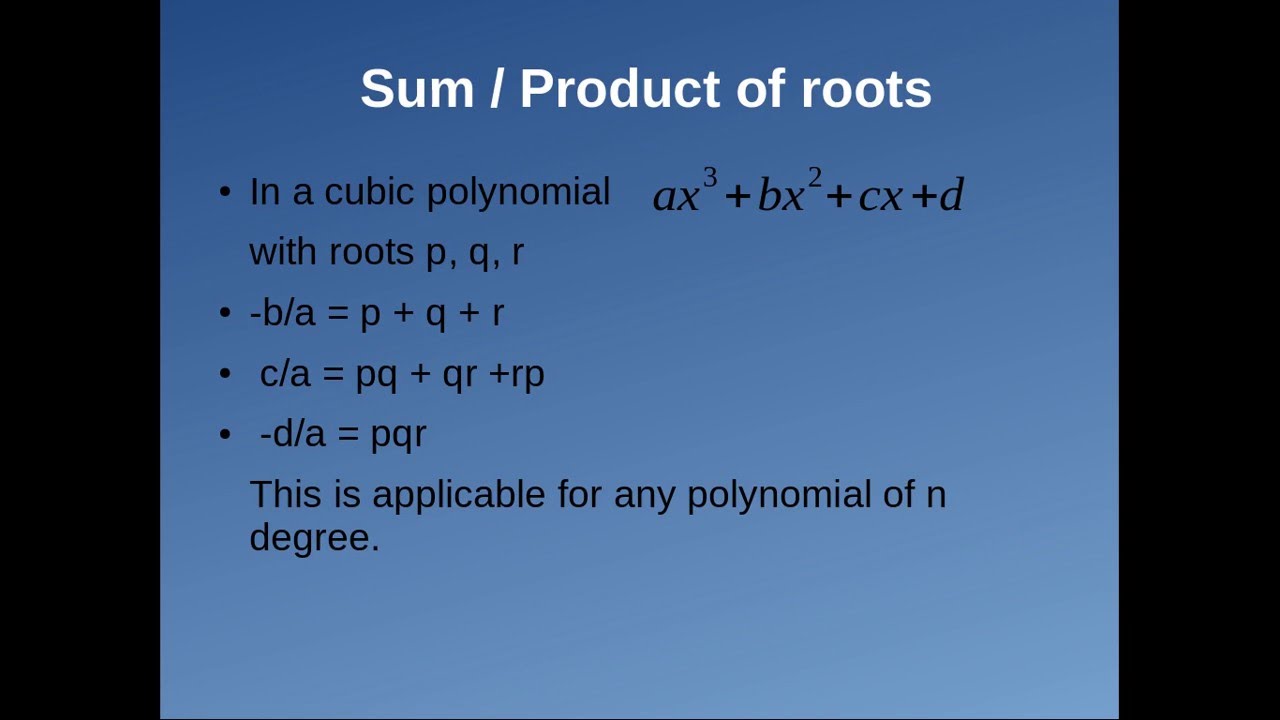 properties of roots of polynomials - YouTube