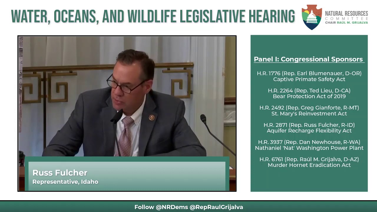 Rep. Russ Fulcher Speaks About the Aquifer Recharge Flexibility Act ...