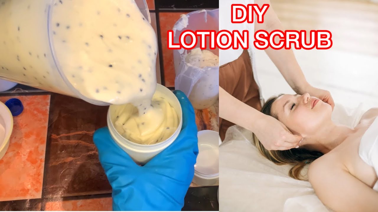 DIY Face & Body Lotion Scrub - YouTube