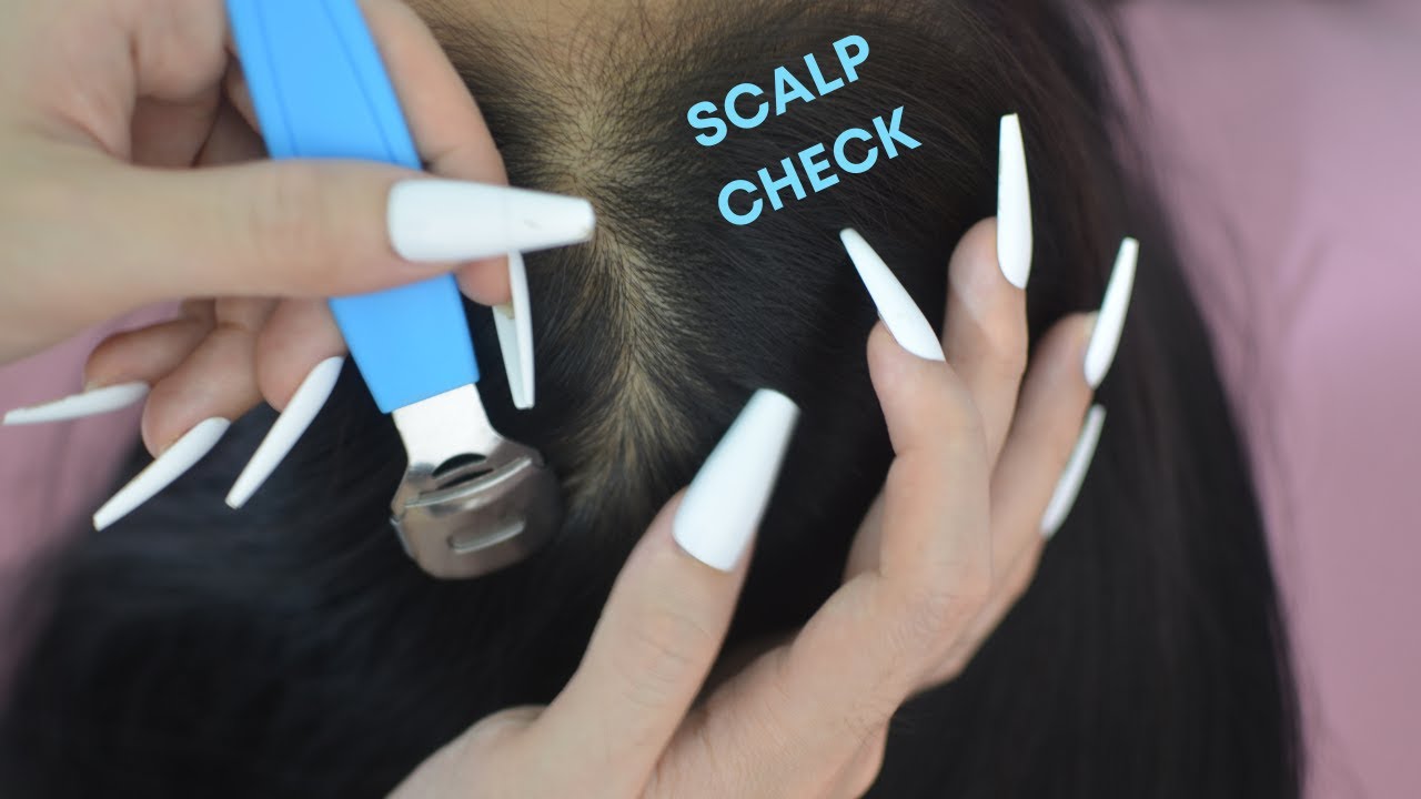 ASMR Aggressive Scalp Scratching, Relaxing Scalp Check On Real Person, Sounds Make You Fall ...