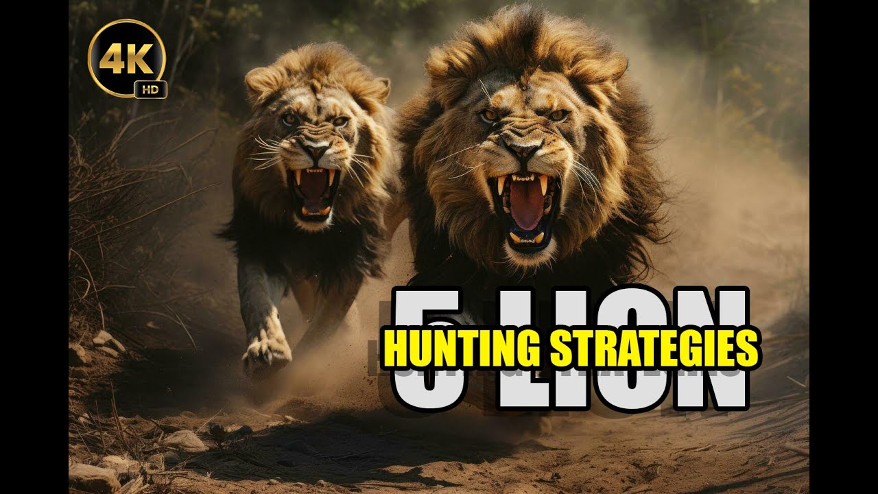 5 Lion Hunting Strategies @planet2animals #lions #lionhunting - YouTube