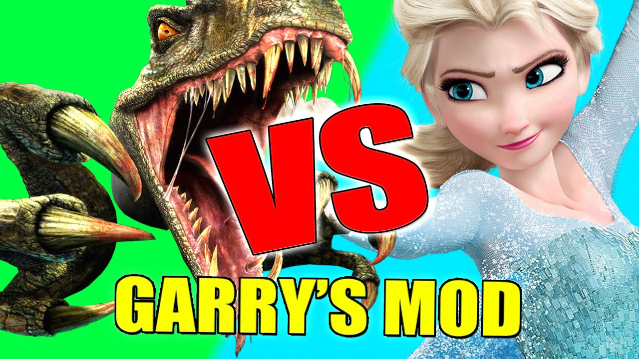 Gmod Disney Princesses vs Dinosaurs in Space - YouTube