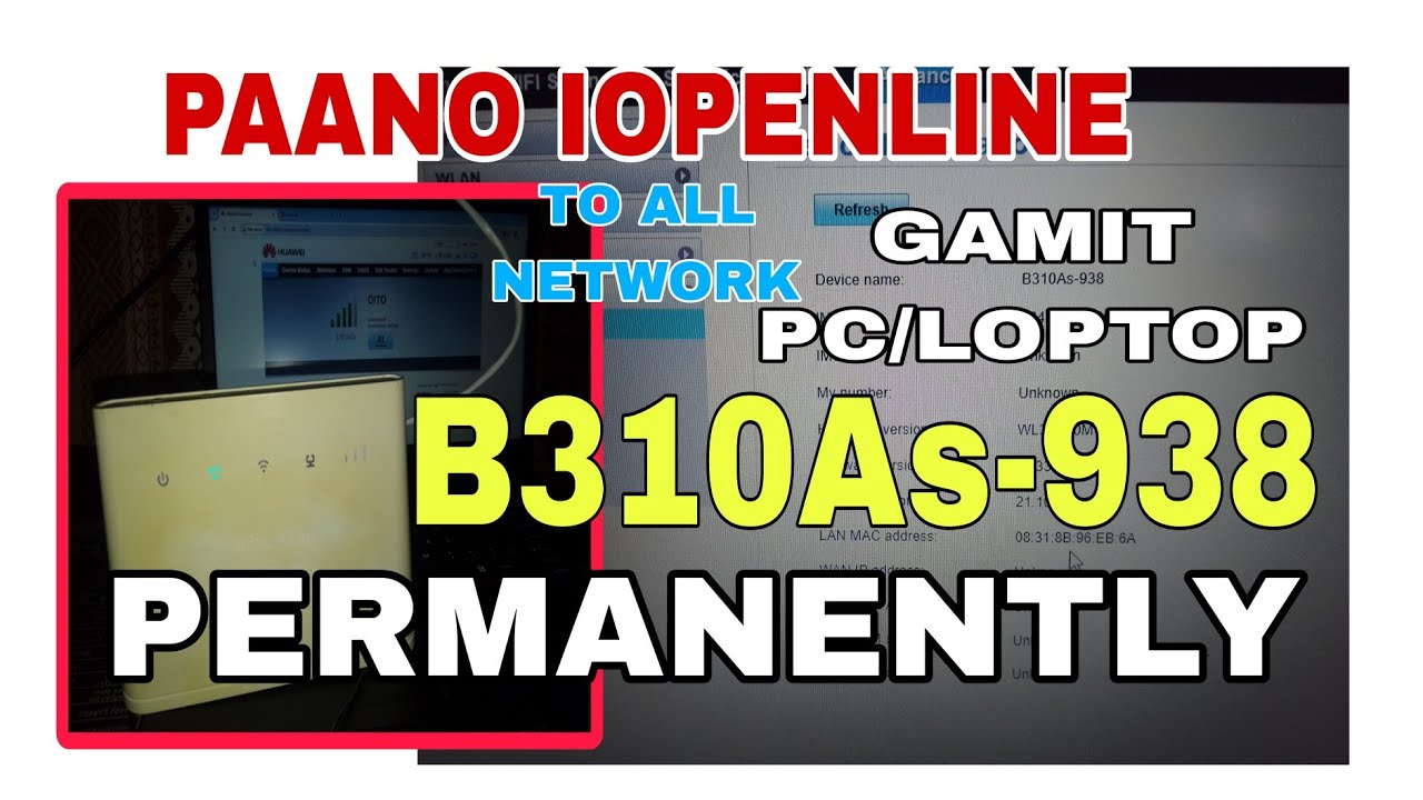 globe at home prepaid wifi Modem permanently openline B310As-938 ...