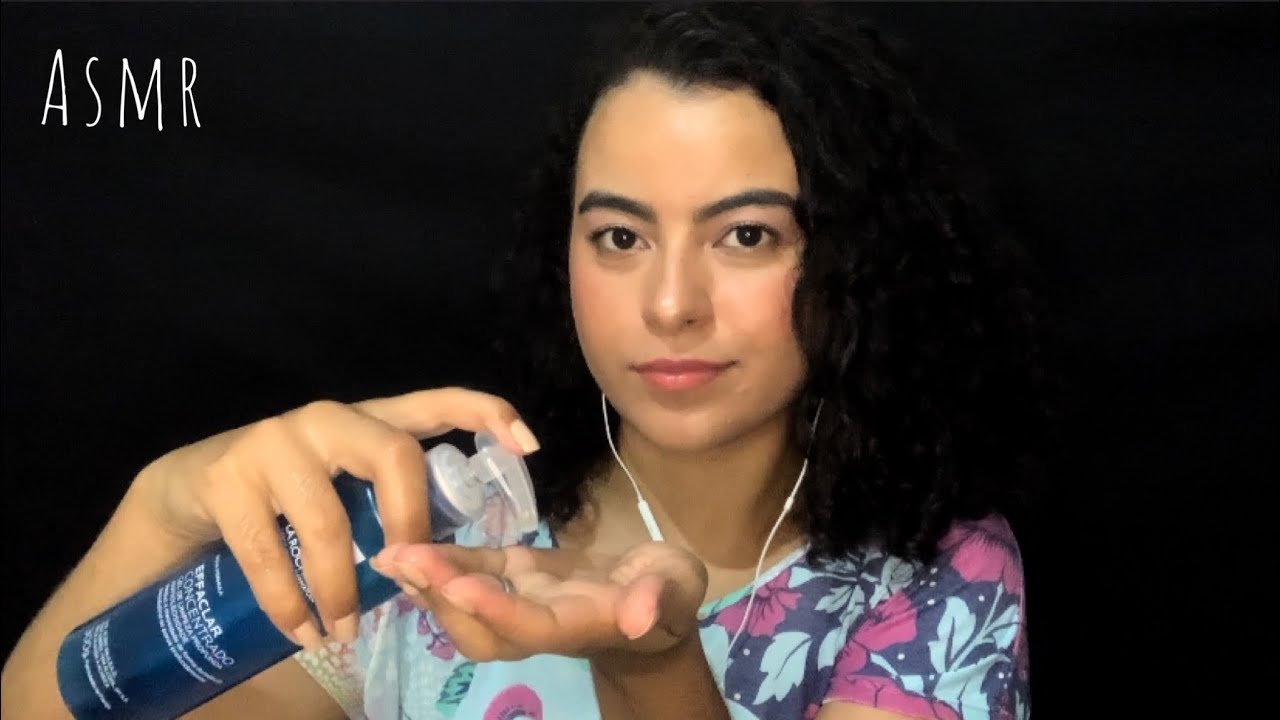 ASMR- CUIDADOS COM SUA PELE OLEOSA - YouTube