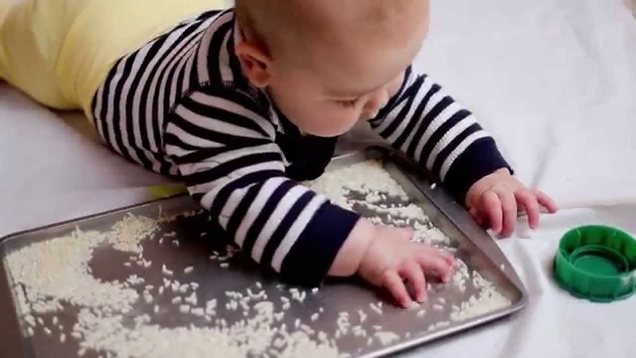 Simple Fun for Kids: Baby Play with Rice - YouTube