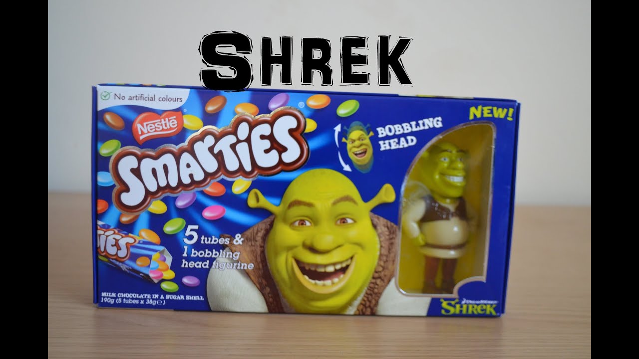 Nestle Smarties Sweets With Shrek Figure Toy (HD) - YouTube