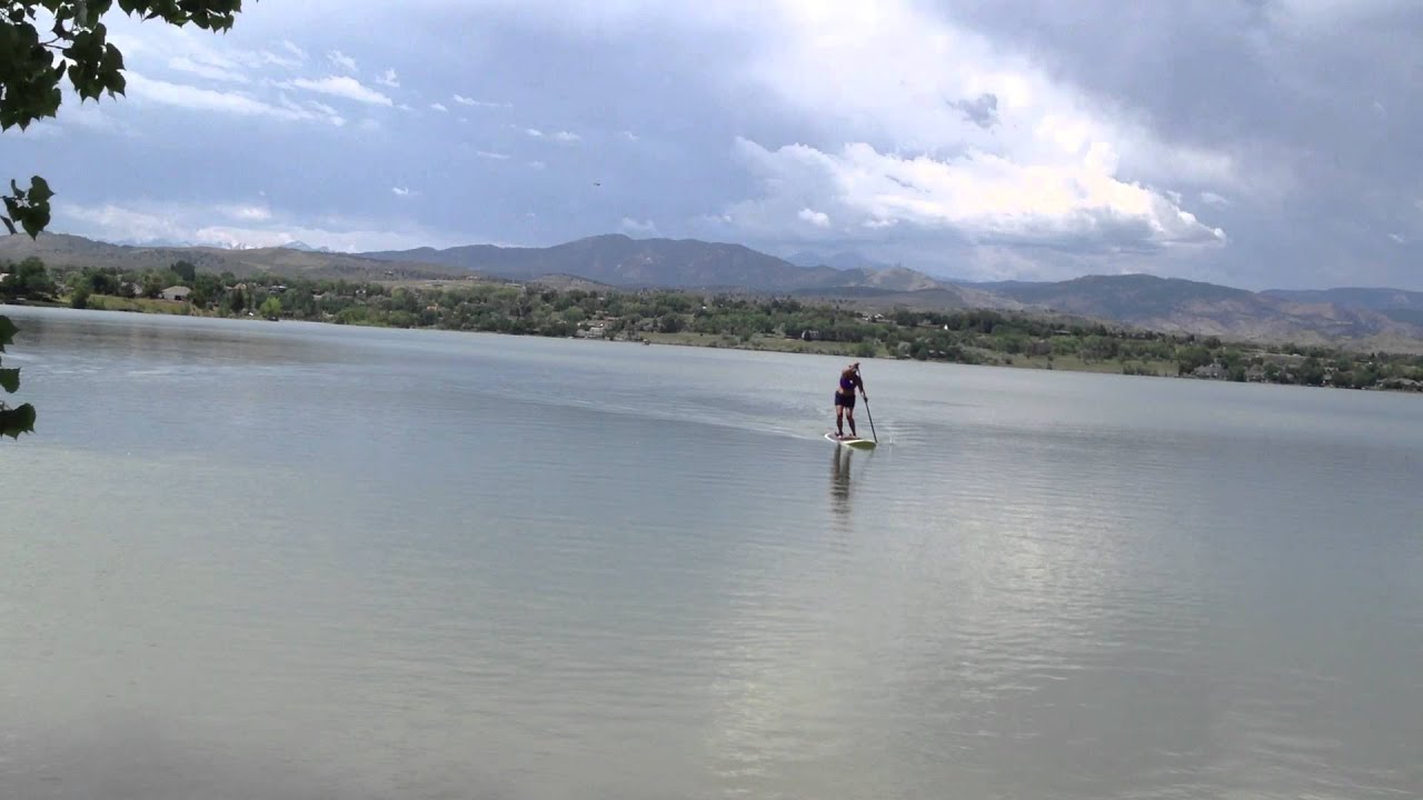 Hawaiian SUP at Boedecker Lake - YouTube