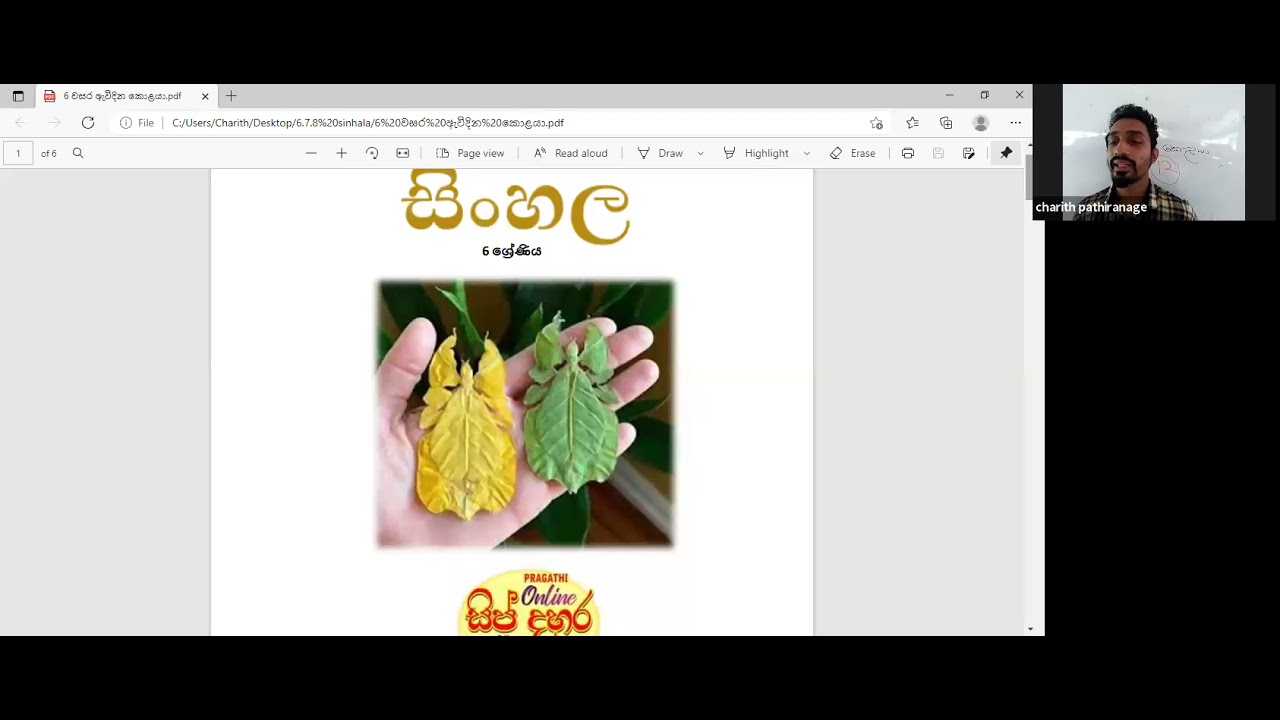Grade 6 Sinhala 2021.10.07 Charith Sir - YouTube