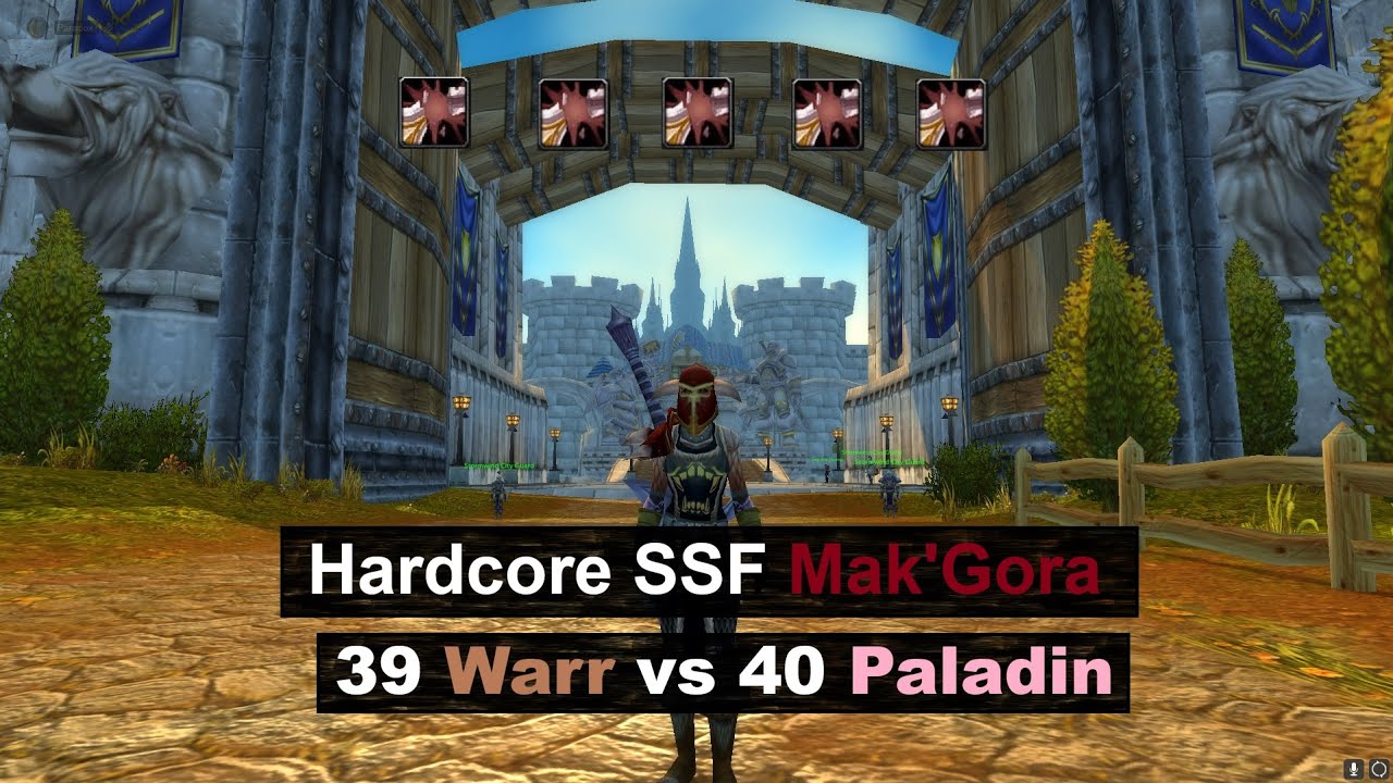 Mak Gora Warrior v Paladin WoW Hardcore Solo Self Found - YouTube