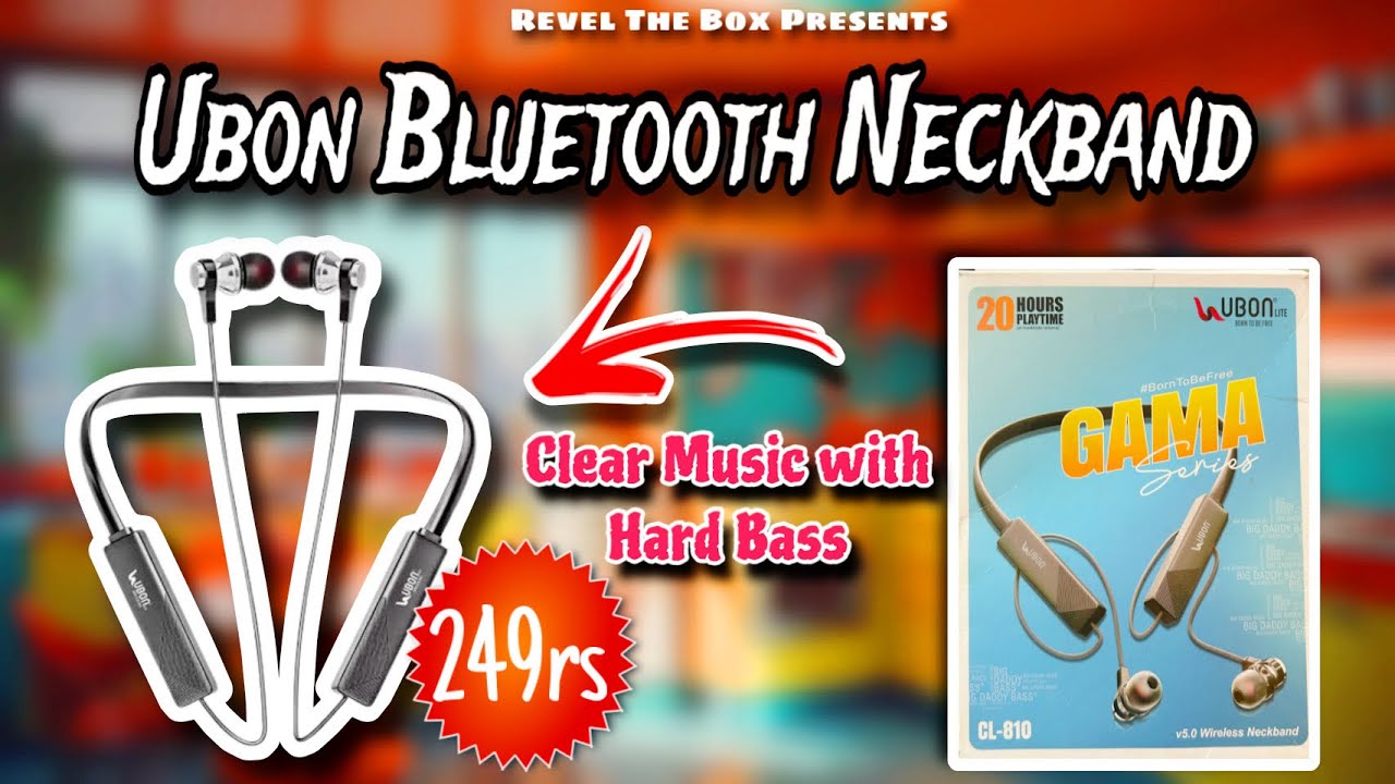 UBON CL-810 ⚡️Gama Series Wireless Neckband With Powerful Bass ...