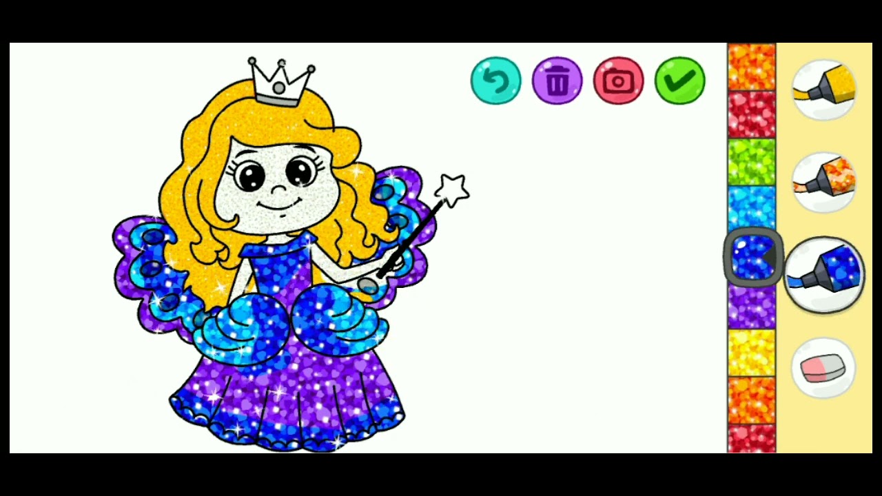 mewarnai princess magic - YouTube