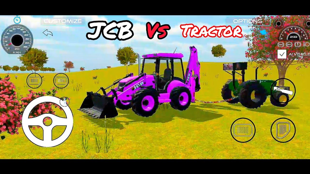 JCB Vs Tractor Performance Test 😯 Which One Is Best#games #androidgames ...