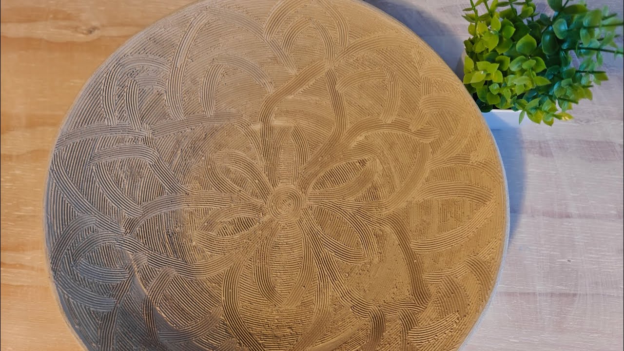 Texture Magic on the Big Clay Ball 🌿🎨 Satisfying process 😁😉 - YouTube