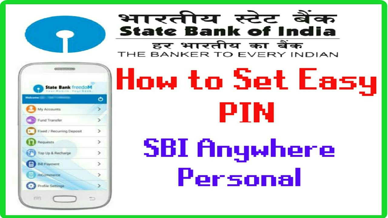 How to set Easy Pin for SBI Anywhere Personal App SBI mobile banking ...