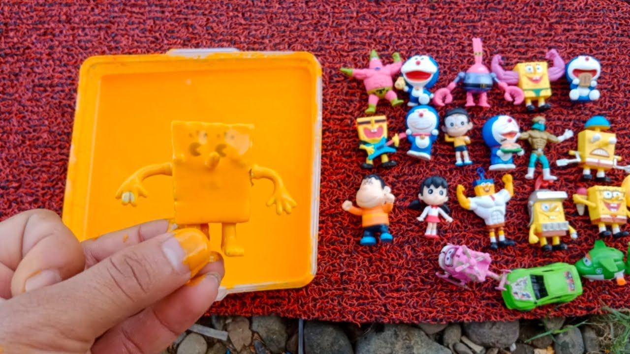 Mainan berlumpur anak anak,spongebob,doraemon,patrik,warna kuning ...