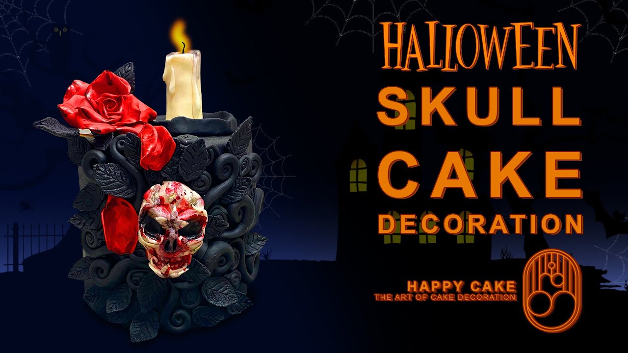 SKULL Cake Decorating Tutorial - How to Make HALLOWEEN Cake Decorations ...