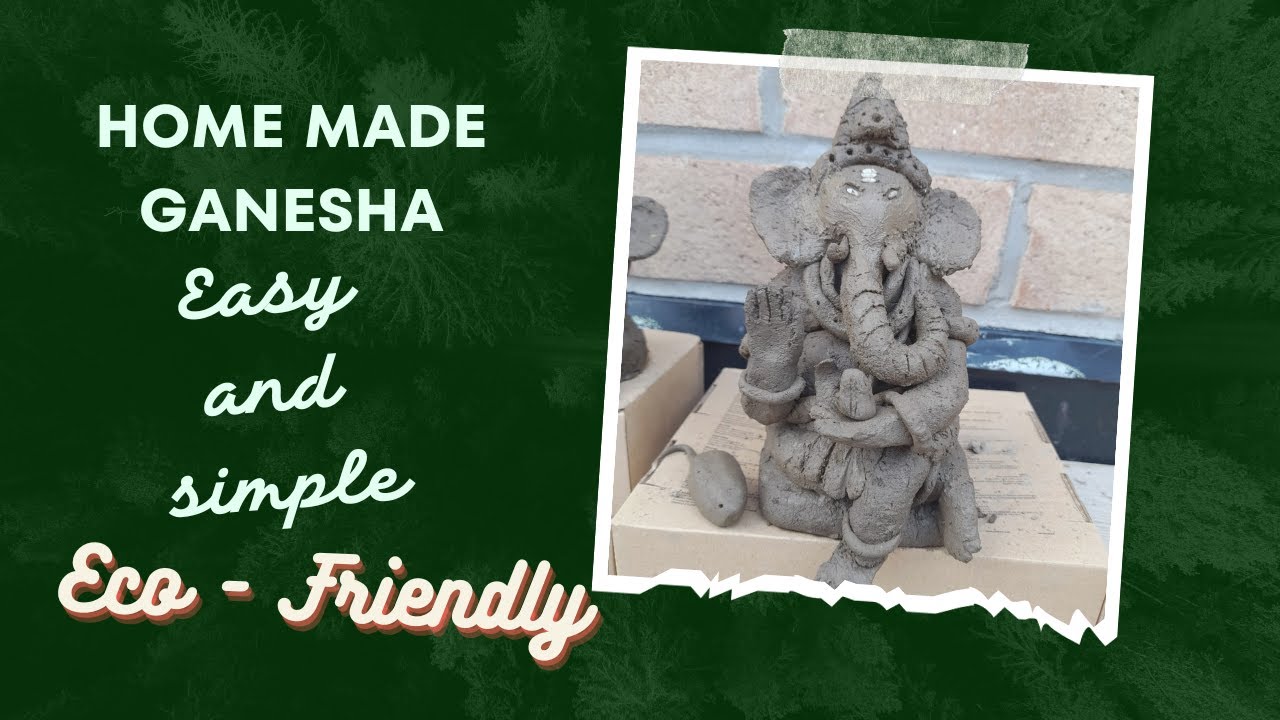 Ganesh Idol making easy at home - with clay - YouTube