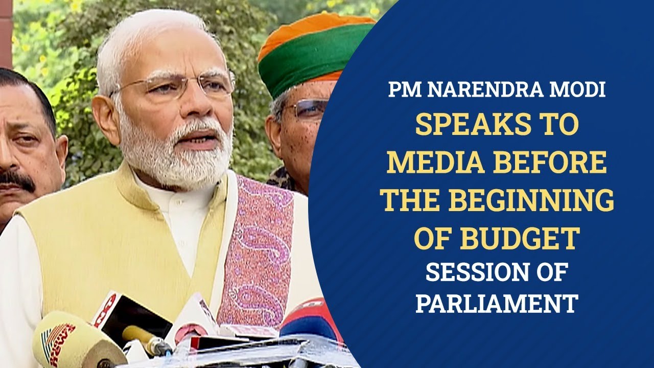 PM Narendra Modi speaks to media before the beginning of Budget Session ...