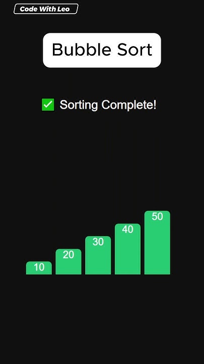 Bubble Sort Step-by-Step Animation #shorts #coding #datastructures #bubblesort - YouTube