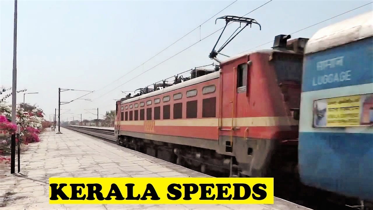 Palindrome WAP4 Loco 22222 + Silent 24 Coach Kerala Express Speed - YouTube