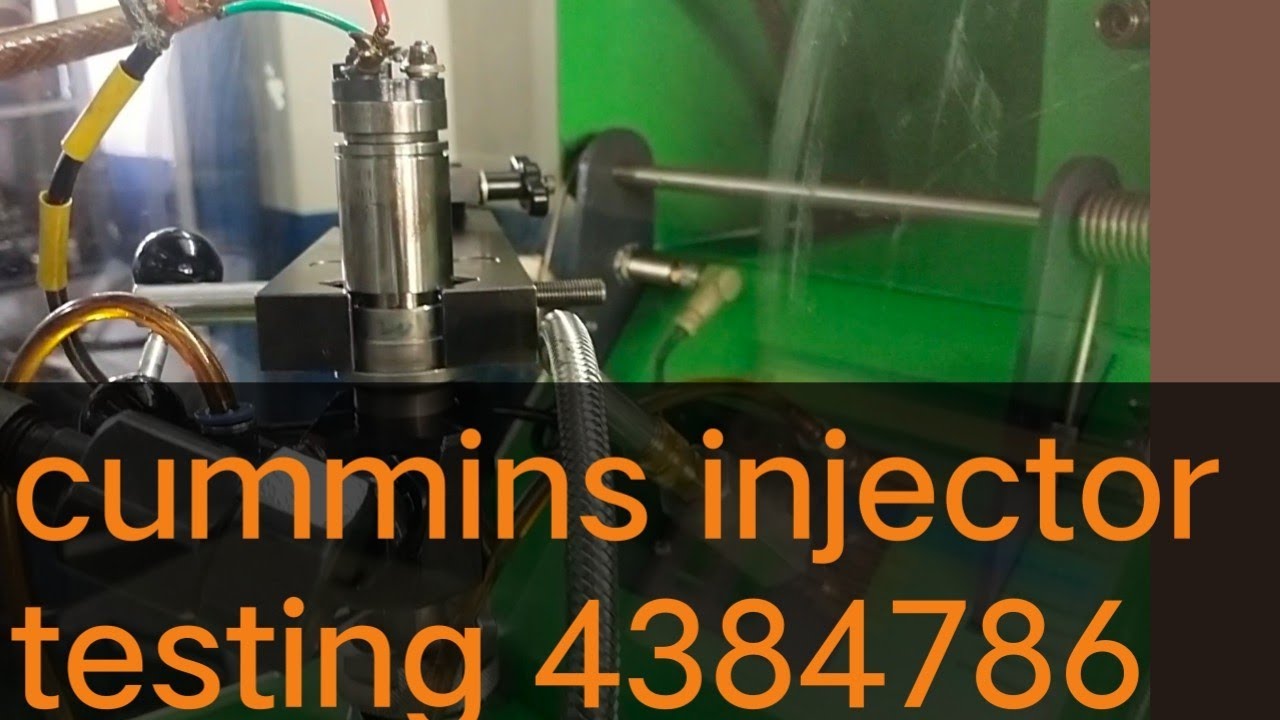 Cummins 4384786 CRDI INJECTOR TESTING - YouTube