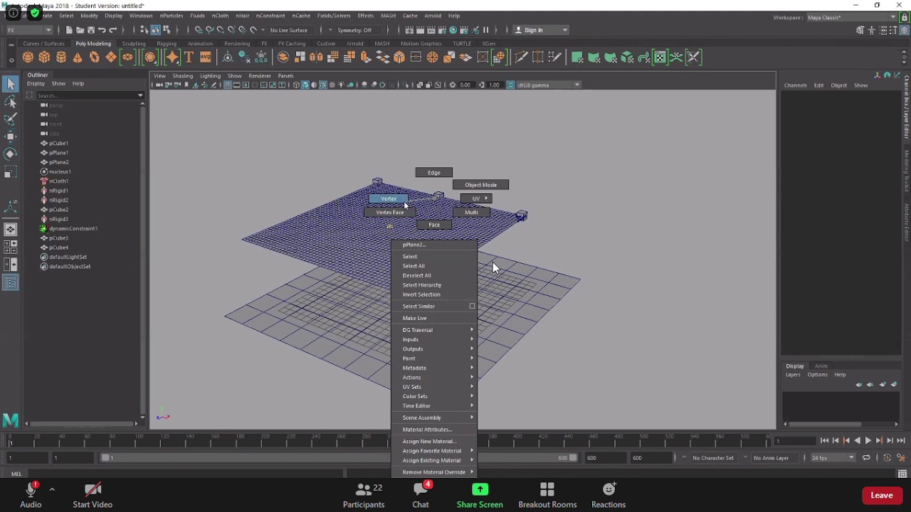 Maya - Modeling with physics - YouTube
