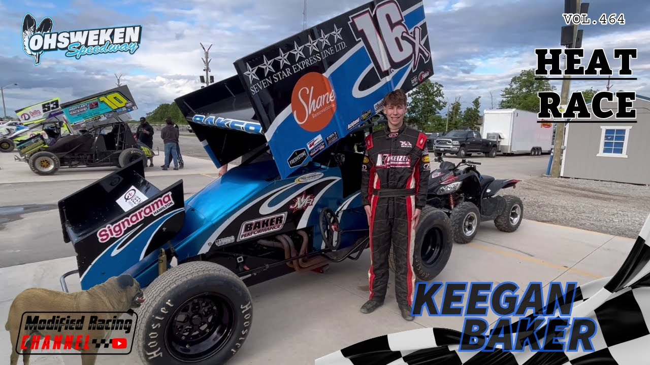 Crate sprint heat race onboard with Keegan Baker #16x #ohswekenspeedway ...