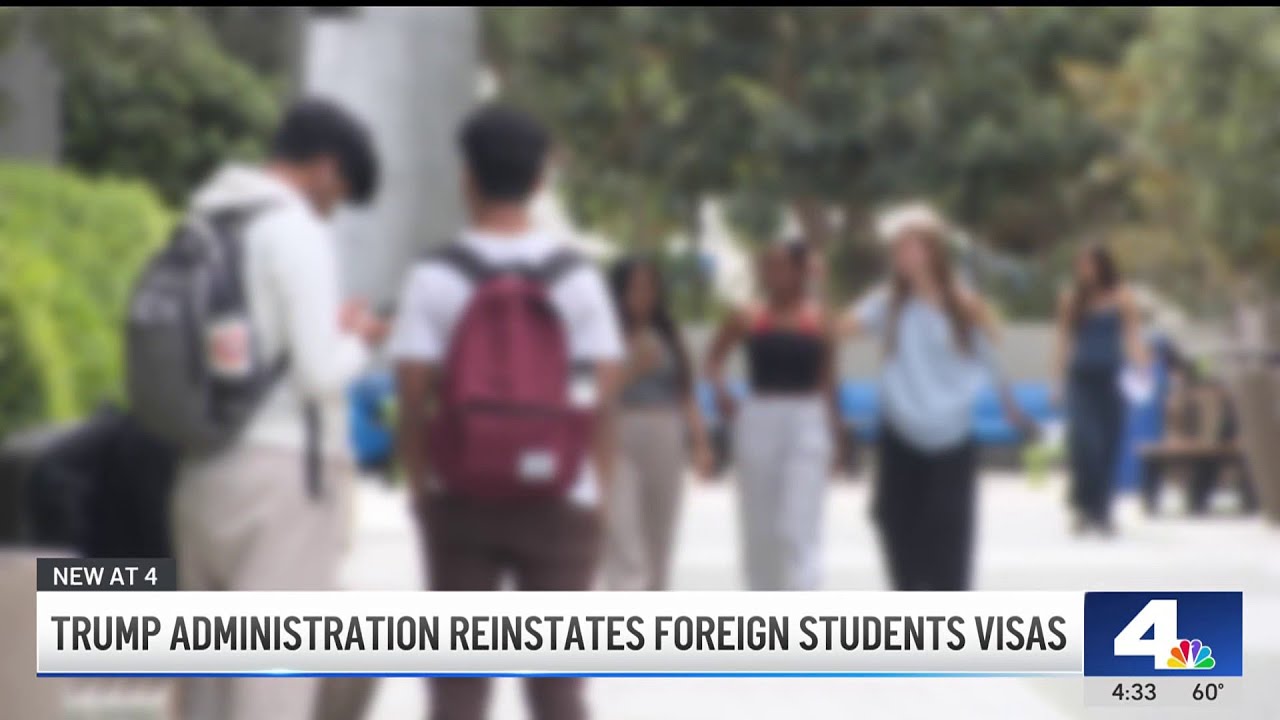 Trump administration reinstates foreign student visas - YouTube