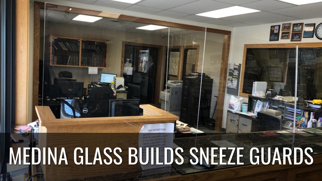 Medina Glass Builds Sneeze Guards - YouTube