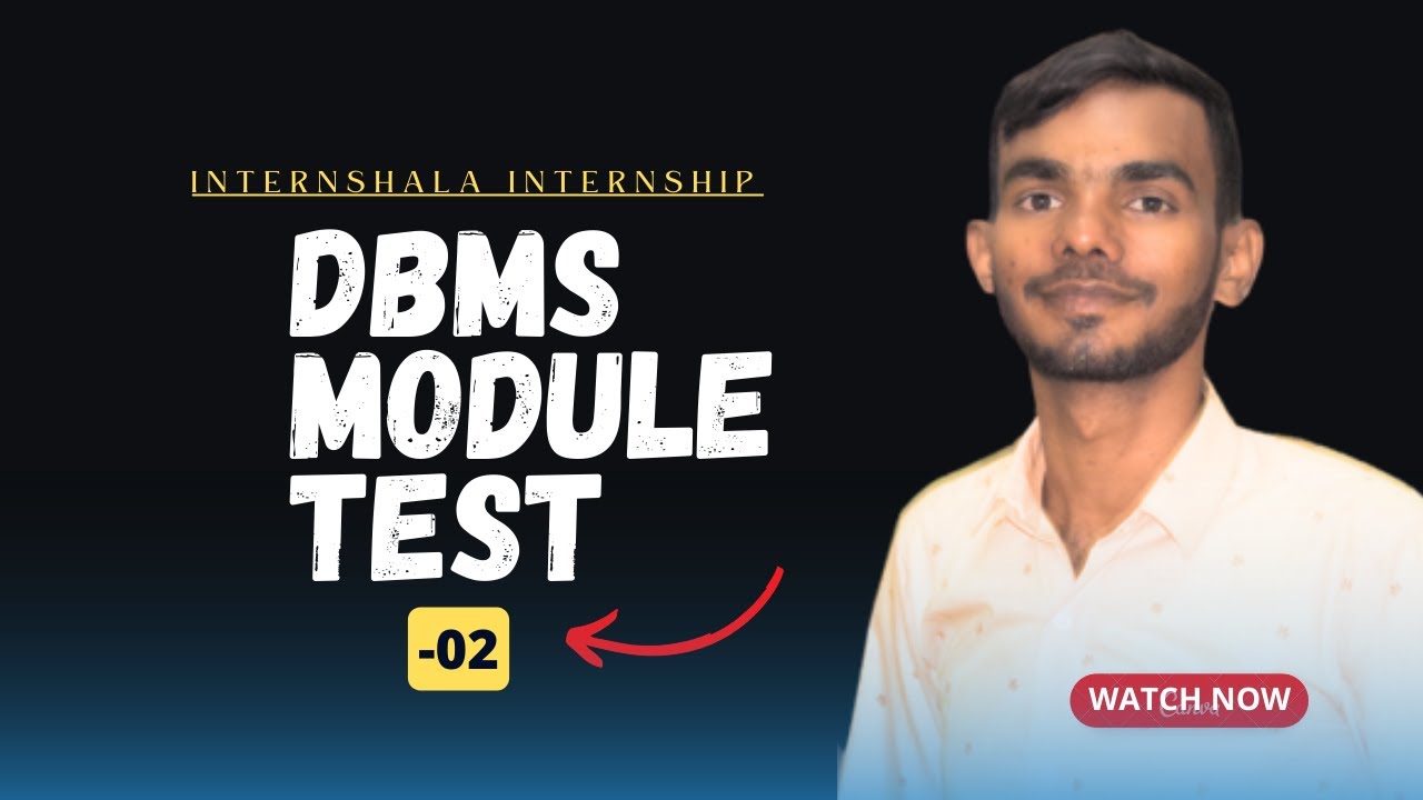 DBMS MODULE TEST || Internship At Intershala ft. @insane_ladka-n5z ...