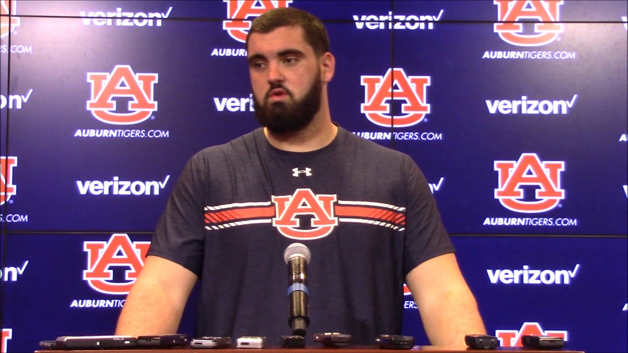 Auburn OL Austin Golson On Playing Tackle, Facing Miss. State - YouTube