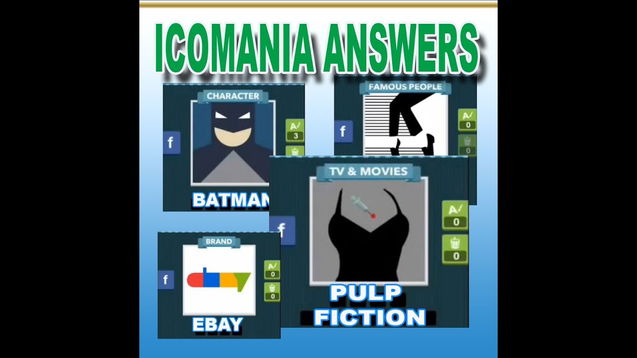 ICOMANIA ANSWERS LEVEL 1, 2, 3, 4 and 5 - YouTube