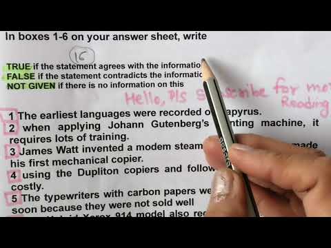 IELTS Reading Tips and Tricks for 9 Band ||true'false not given ielts reading practice test