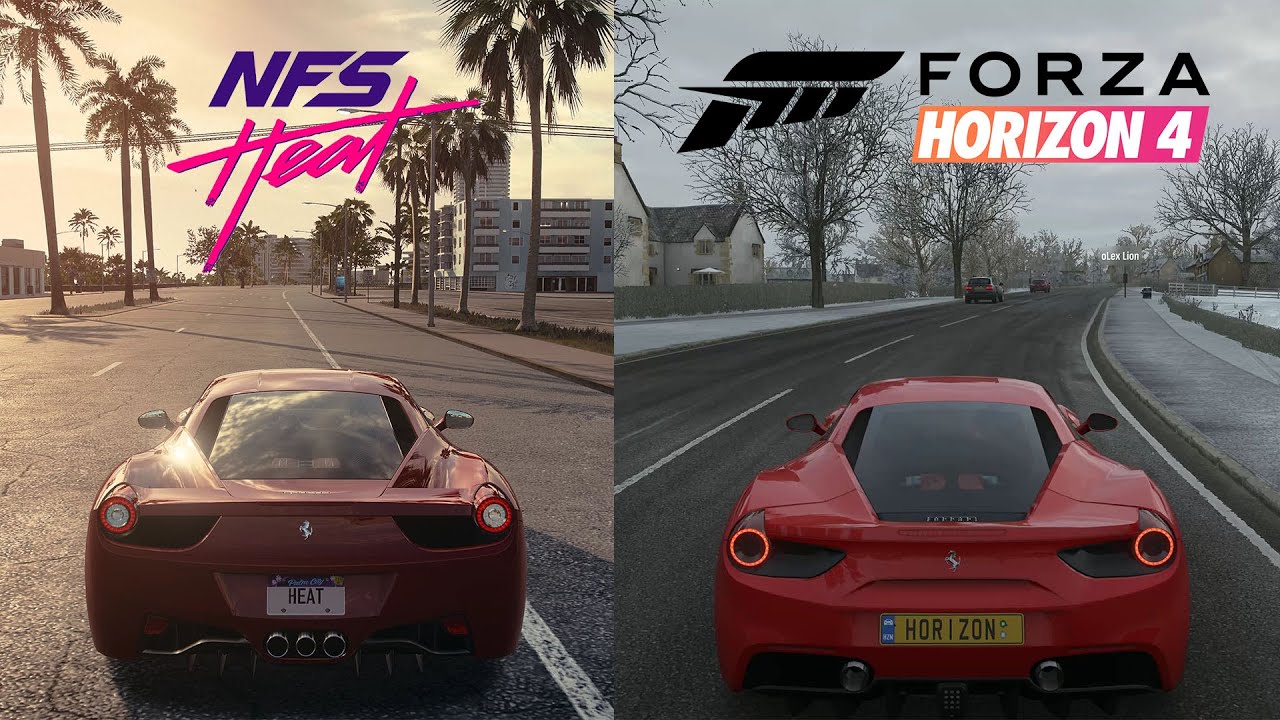 Ferrari 458 Italia NFS Heat VS Forza Horizon 4 - YouTube