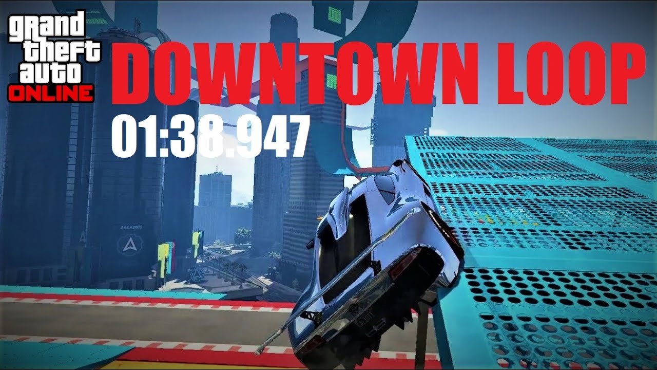 GTA Stunt Race - DOWNTOWN LOOP (01:38.947) tricks & shortcuts [60fps ...