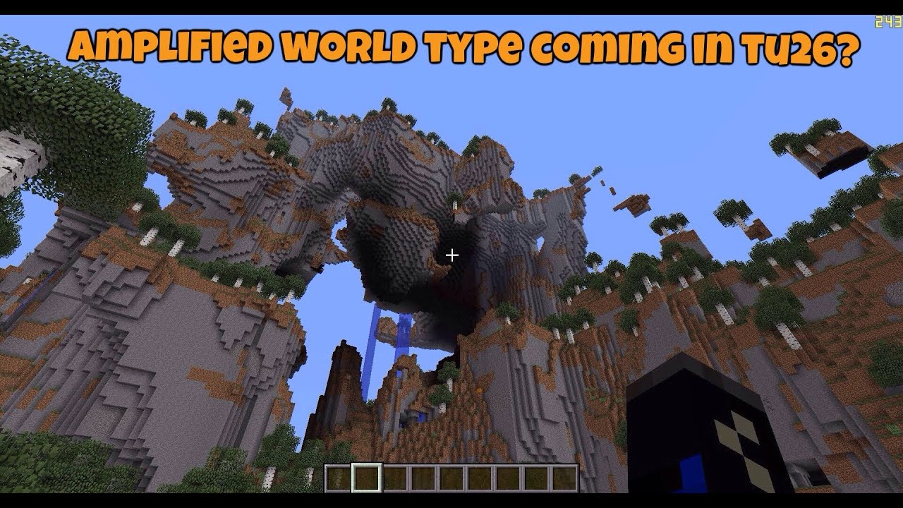 Minecraft feature preview amplified world type coming in tu26? - YouTube
