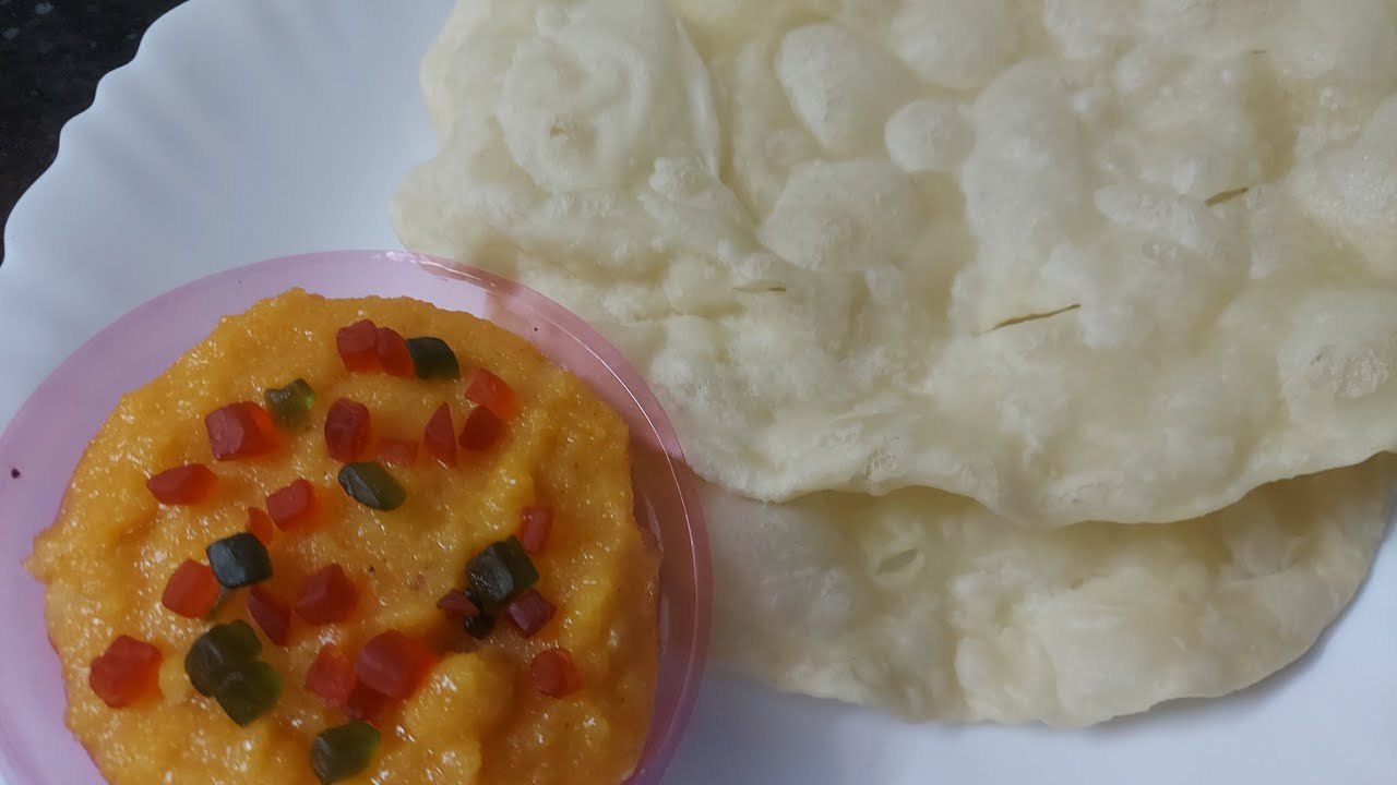 Delhi Jama Masjid Style Halwa Paratha!!Halwa paratha recipe at home ...