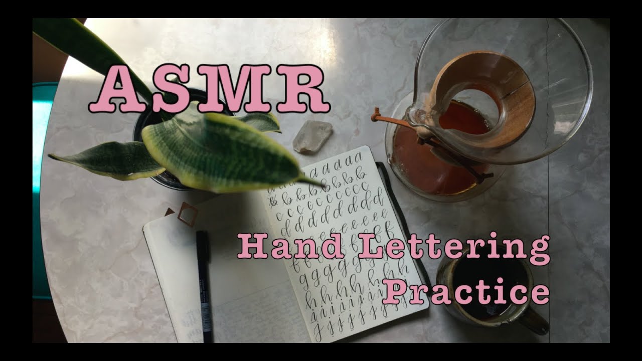 ASMR Letter Practice A-J ∆ Visual Triggers ∆ Tapping ∆ Glass Sounds ...