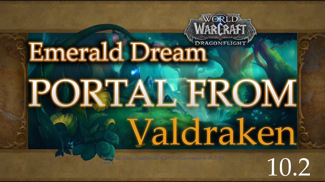 Valdrakken to Emerald Dream Portal in WoW Dragonflight - YouTube