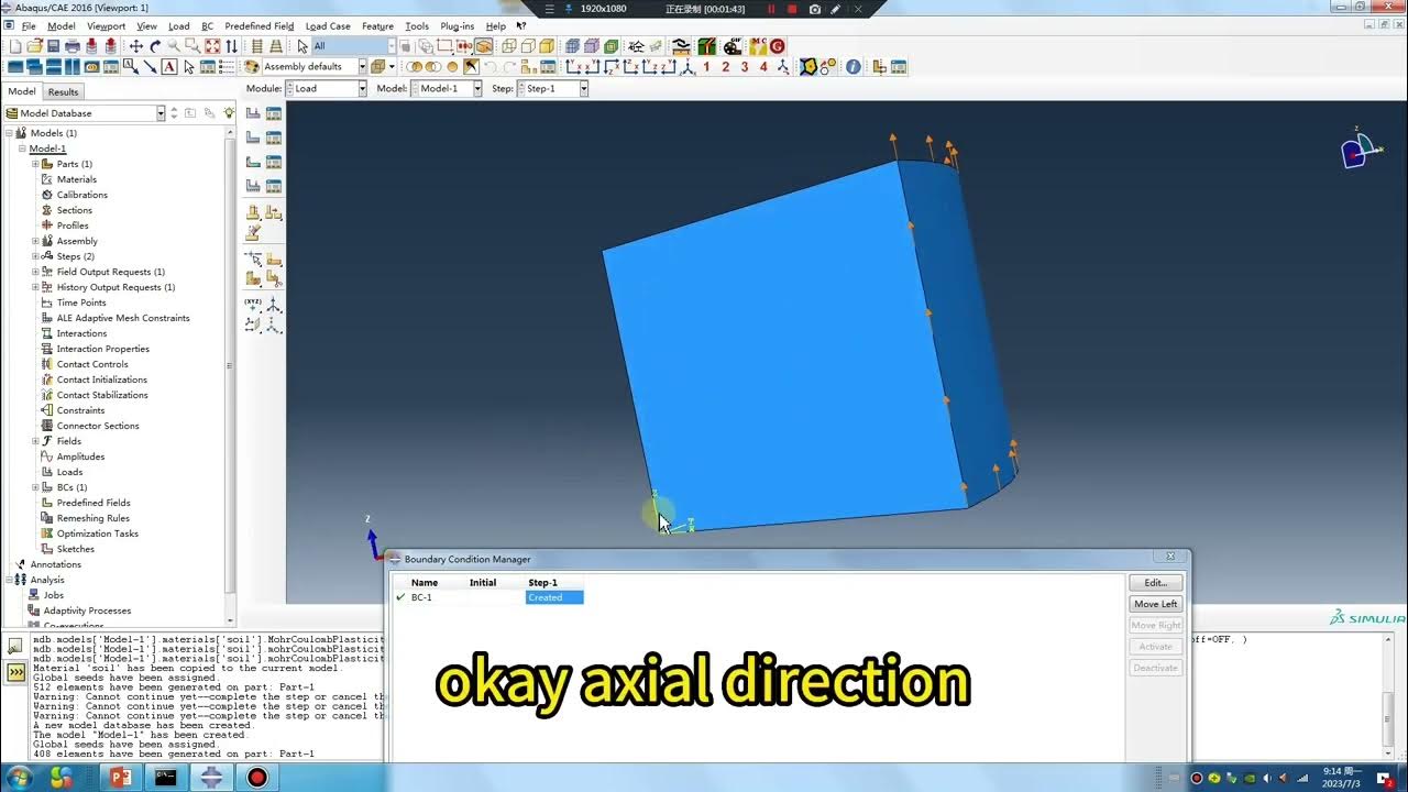 119 Abaqus Tutorial How To Use Cylindrical Coordinate System Youtube
