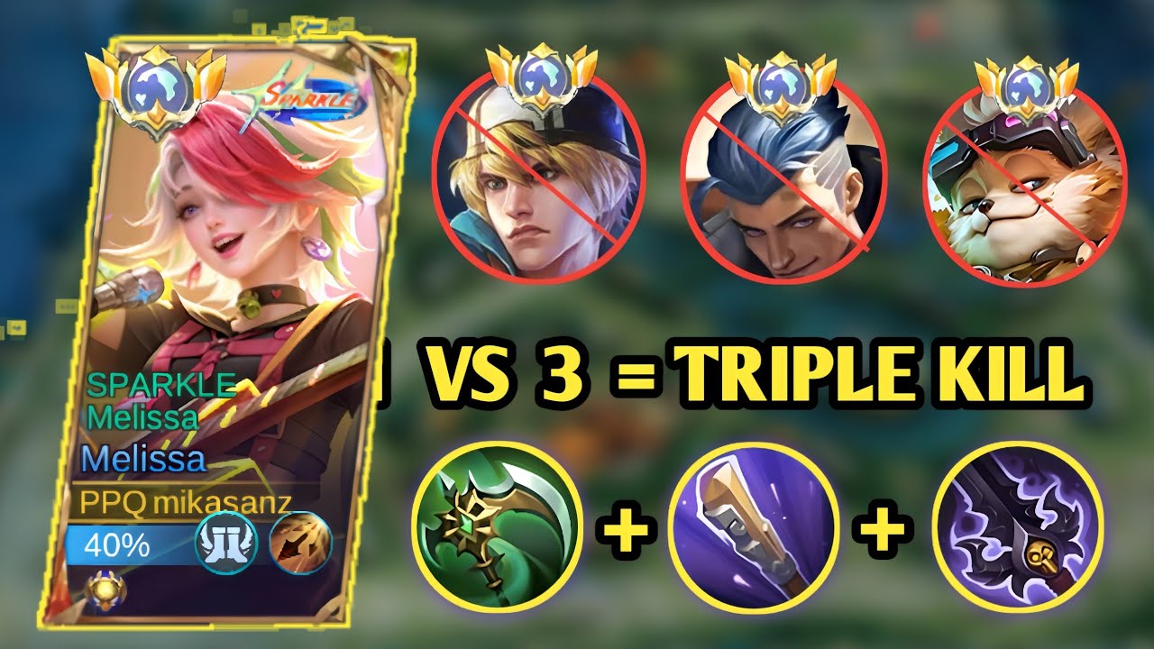 MELISSA SPARKLE SKIN GAMEPLAY - 3 ITEM SAKTI MELISSA - Mobile Legends ...