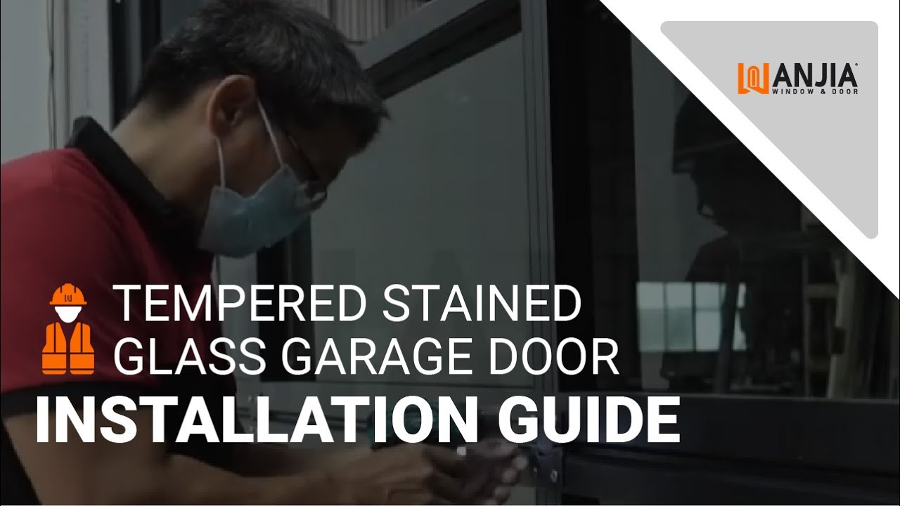 Tempered Stained Glass Garage Door - Garage Door with Side-mounted ...