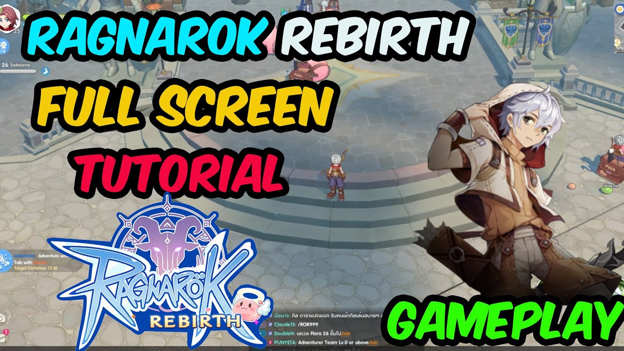 HOW TO FULL SCREEN/LANDSCAPE MODE - RAGNAROK REBIRTH/GAMEPLAY - YouTube