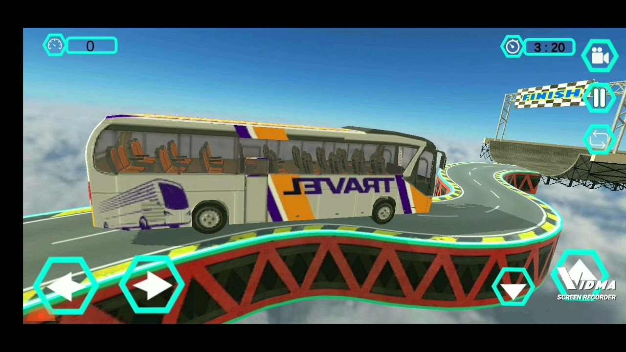 bus game bus simulator game bus drive at dangerous road - YouTube