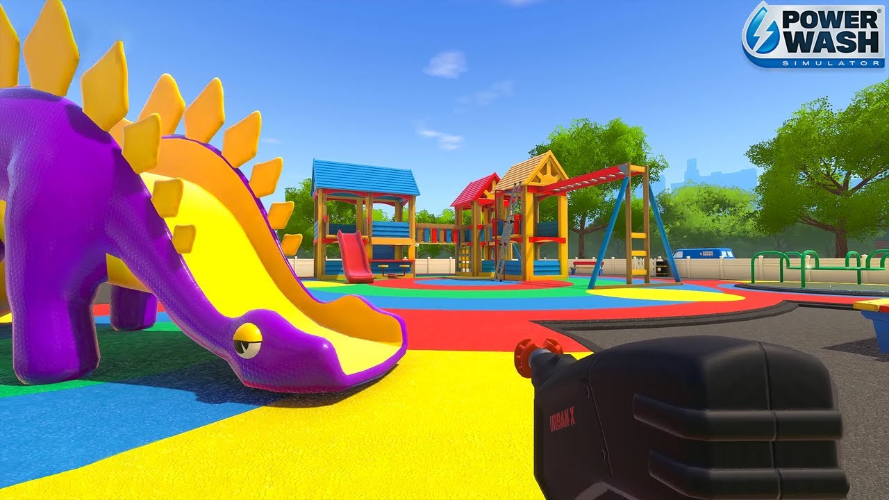 PowerWash Simulator #5 - Cleaning a playground (2/2) - YouTube