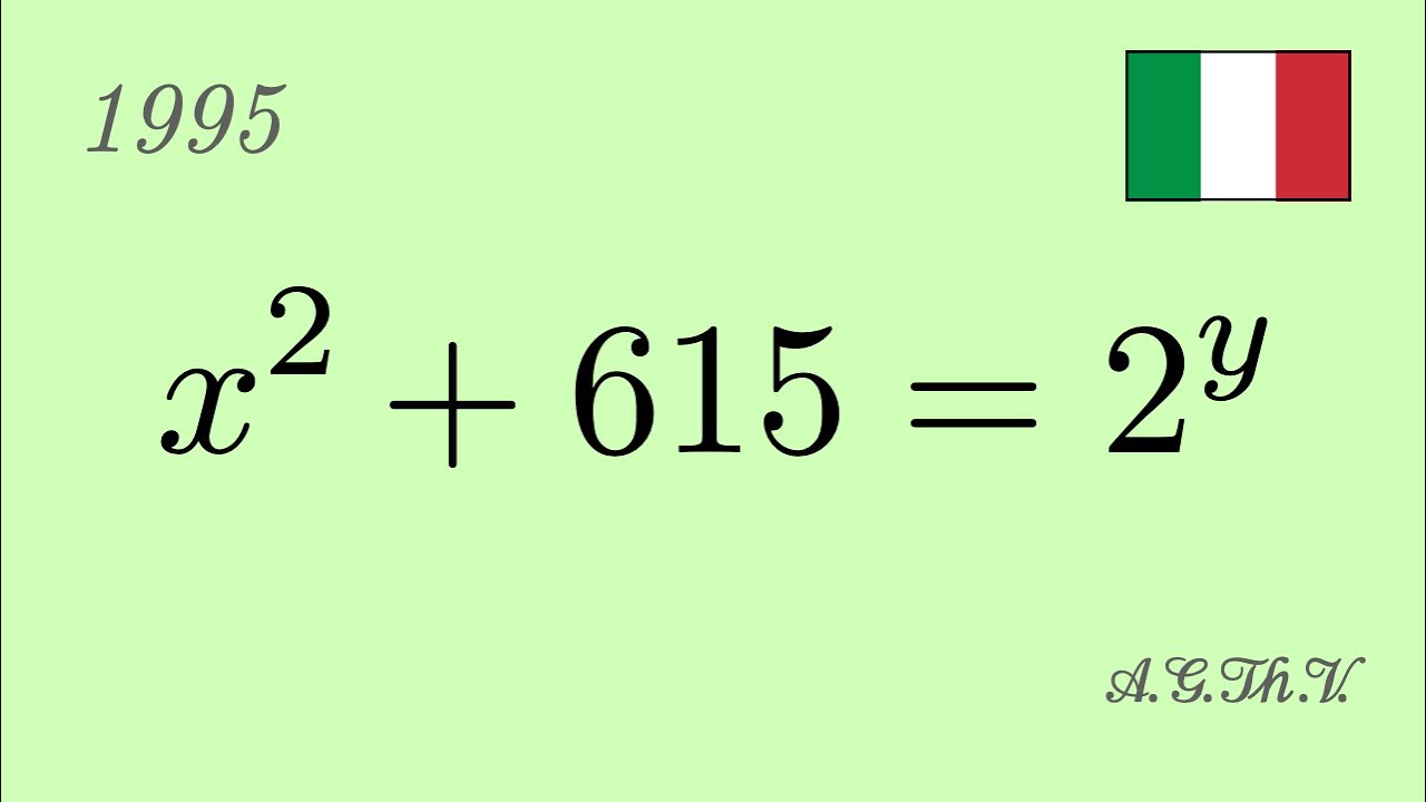 Italian Mathematical Olympiad, 1995, problem 6 - YouTube
